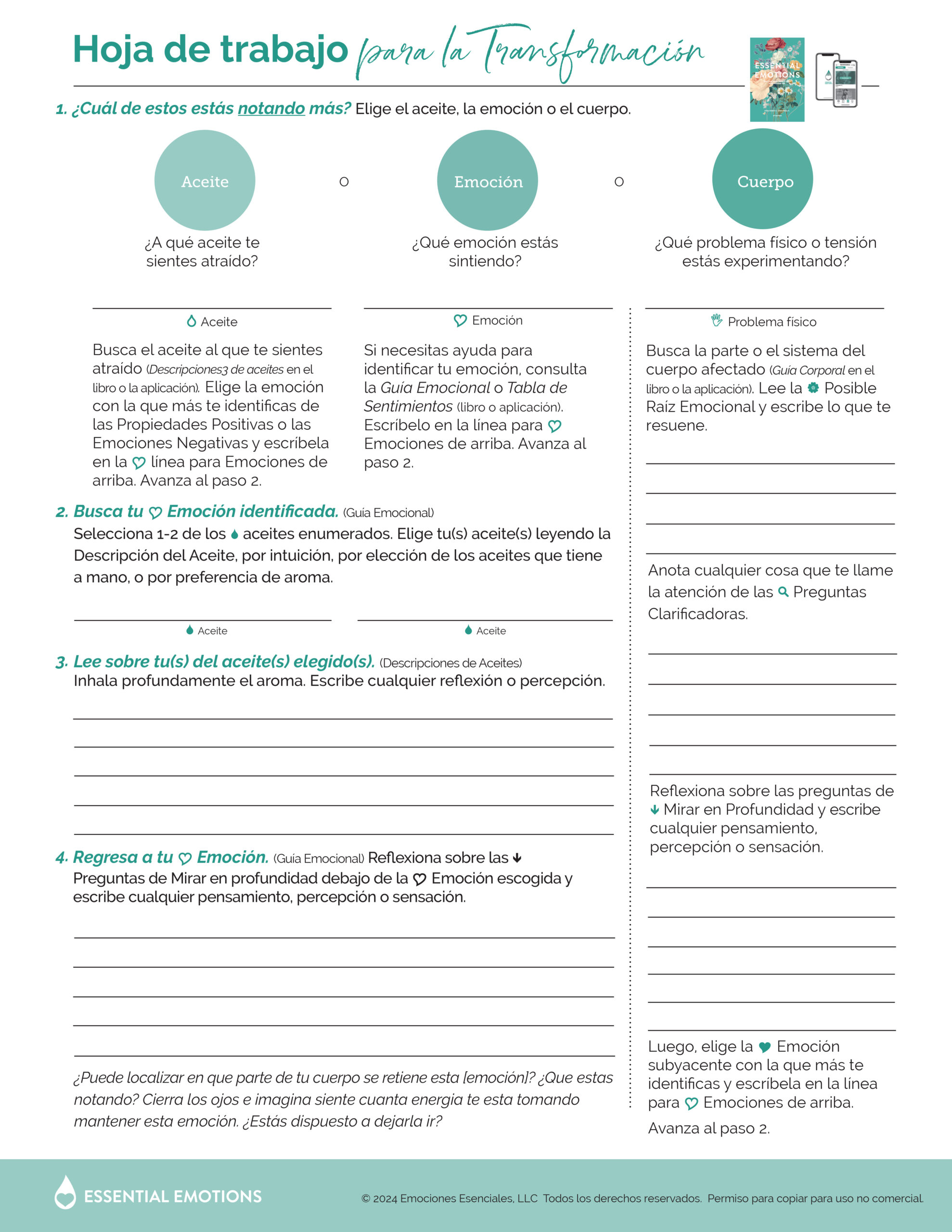 Download Breakthrough Worksheet (Spanish) - Essential Emotions